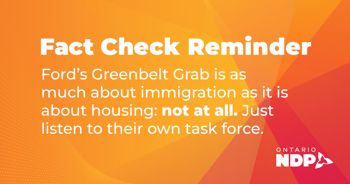 FACT CHECK REMINDER: Ford’s Greenbelt Grab is as much about immigration ...